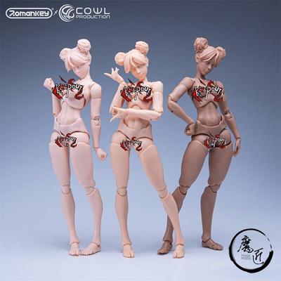 Romankey X COWL 超可动少女素体 白/黄/黑皮肤1/12人偶 魔匠模型