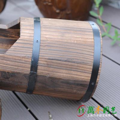 QX花车花架车花腐轮大炮特色47535槽防木花盆木箱花田园古镇幼儿