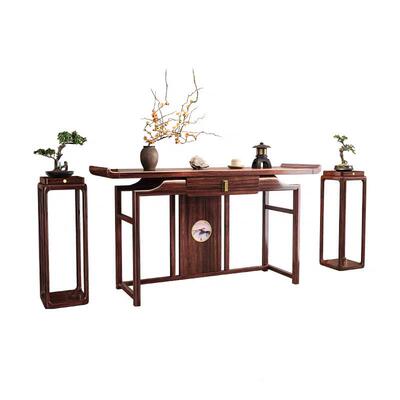 超乌木实木玄关桌窄新金中式客厅入户门口供香桌案条案几中95837