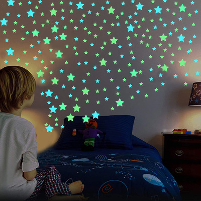 100pcs Luminous Wall Stickers Glow In The Dark Stars Sticker