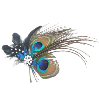 好货Cute Peacock Feather Hair Clip Beautiful and Stylish Fea