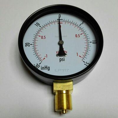 正负压压力表压力真空表YZ-100-1bar～+1bar-30inhg～+15psi100mm