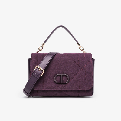 时尚百搭翻盖小方包CK251031S紫色