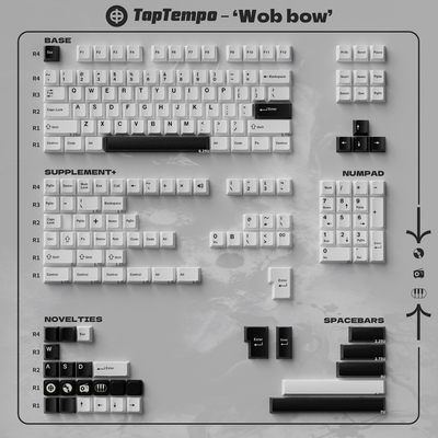 WobBow机械键盘键帽PBT二色个性