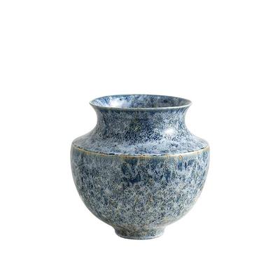 贝子高档手工侘寂风瓷花瓶摆件艺厅玄关小众艺术手客绘KND软陶装