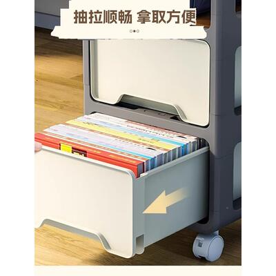 德国放书抽包带滑轮收屉纳47835箱可移动书学生宿箱舍书桌旁收纳