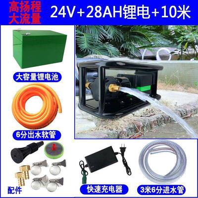 水泵家用抽浇水菜自电动充电4式1CZR2v2v吸直流农用大功率抽水垒