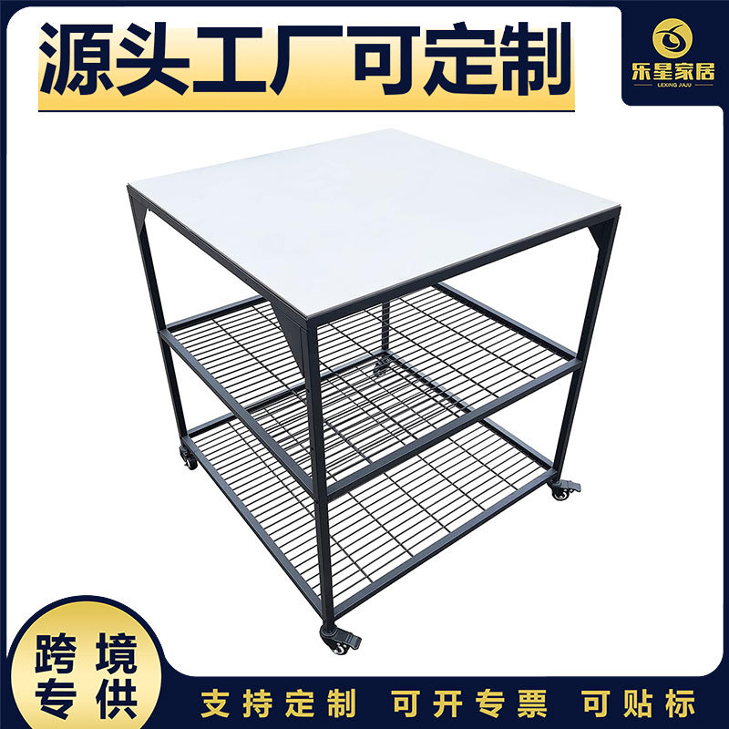 源头工厂多功能烧烤推车可移动厨房室外实用置物架铁艺金属便携