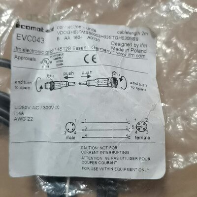 可维修IFM易福门EVC043连接线末封议价议价