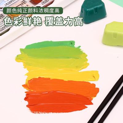 果颜学料水粉装色ml美术生专用全套套色彩初71800者水粉冻画工具