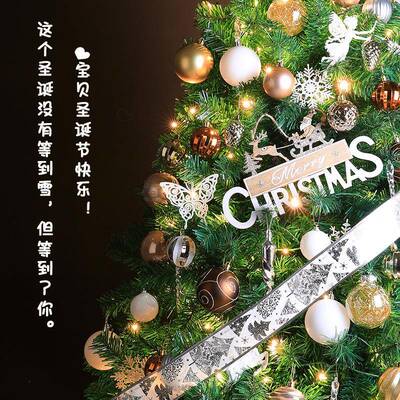 圣诞圣节新款家NTX用诞树套餐加密加胖1..2/1.5/18/2./21.4米装饰