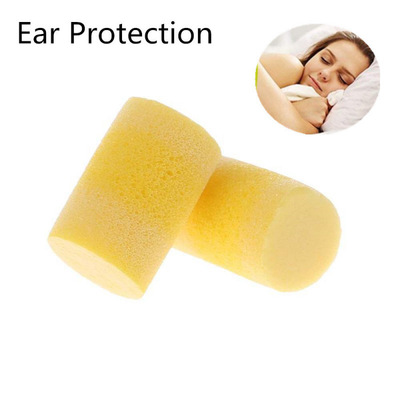 20PCS Reusable Sponge Soundproof Earplugs Noise/Filt跨境