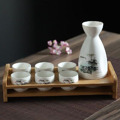 极速Flagon Bottle Sake Cup Sakura Vintage Soju Cups Japan