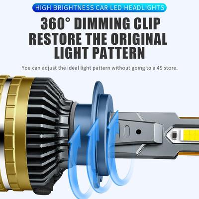 源头厂家AQX160大功率LD车灯H1H7H1424V双铜管leEd大灯远近光一体