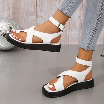 Flip Flops Platform Muffins Sandals 2024 New Summer Low Blac