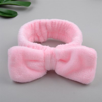2021 New OMG Letter Coral Fleece Wash Face Bow Hairbands For