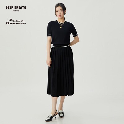 速发DEEP- RTH深呼吸真的好针织衫半裙套装A01272BA200214