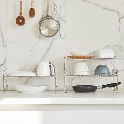 韩国EACH304不锈钢多层餐具收纳架柜内隔板分层餐具调料收纳置物