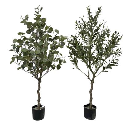 北欧仿真植物橄榄树金钱叶树盆栽家居客厅摆件假树绿植盆景装饰