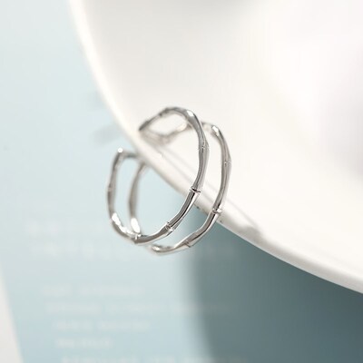 极速Simple Style Double layer Bamboo Rings Plant Bamboo Open