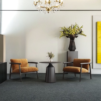 法式复古单人沙发椅酒店大厅休闲桌椅组合办公前台接待处洽谈沙发