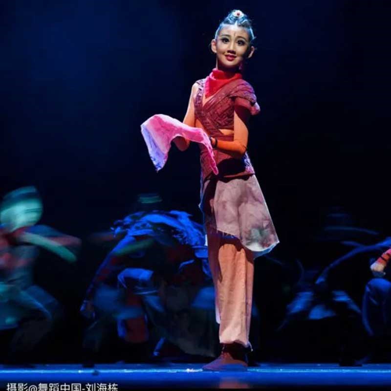 速发十二届在木演现兰花出服中国舞表演服民族舞蹈服六一中小学生