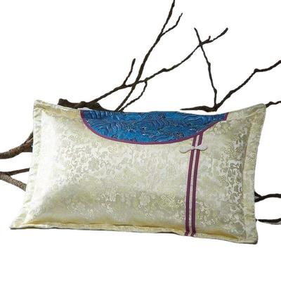 中颈药茉护颈睡眠枕缓解椎睡玫觉荞麦锦缎方枕决明子莉花瑰枕芯