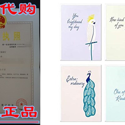 Hallmark Thank You Cards Assortment, Exotic Animals (48 C