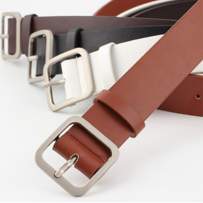 Fashion PU Leather Belt for Women Square Pin Buckle Belts Hi