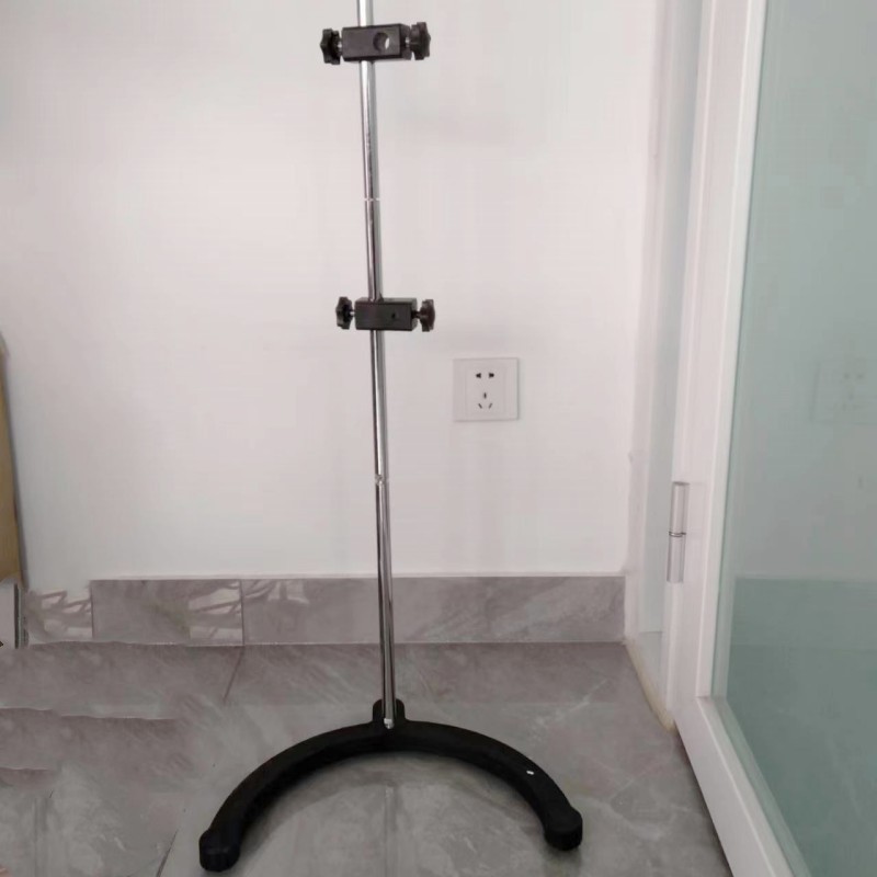 铁架台滴定台搅拌器支架 圆弧底座+立杆φ60mm*高900mm+2个双顶丝
