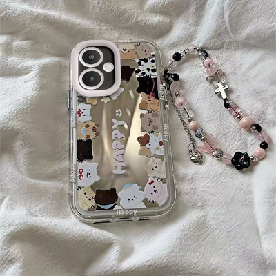 适用红米13C手机壳小米Redmi13C5G保护套Redme新款Radmi十三C13可爱化妆镜Redmin全包防摔Redim高级小猫小狗