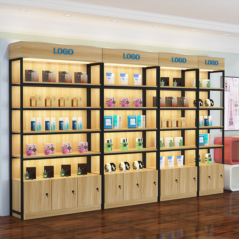 精品货架展示架母婴店自由组合化妆品展示柜货柜美容展柜简约现代