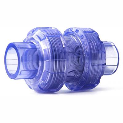 SANKING三厘PVC透明止回阀UPVC翻板式单向阀PVC止逆阀逆流阀