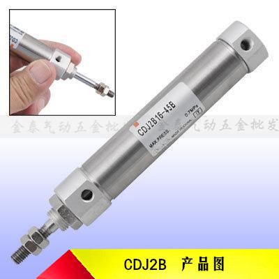【精品】不锈钢迷你气缸 CDJ2B16*50 小型迷你缸 笔型气缸
