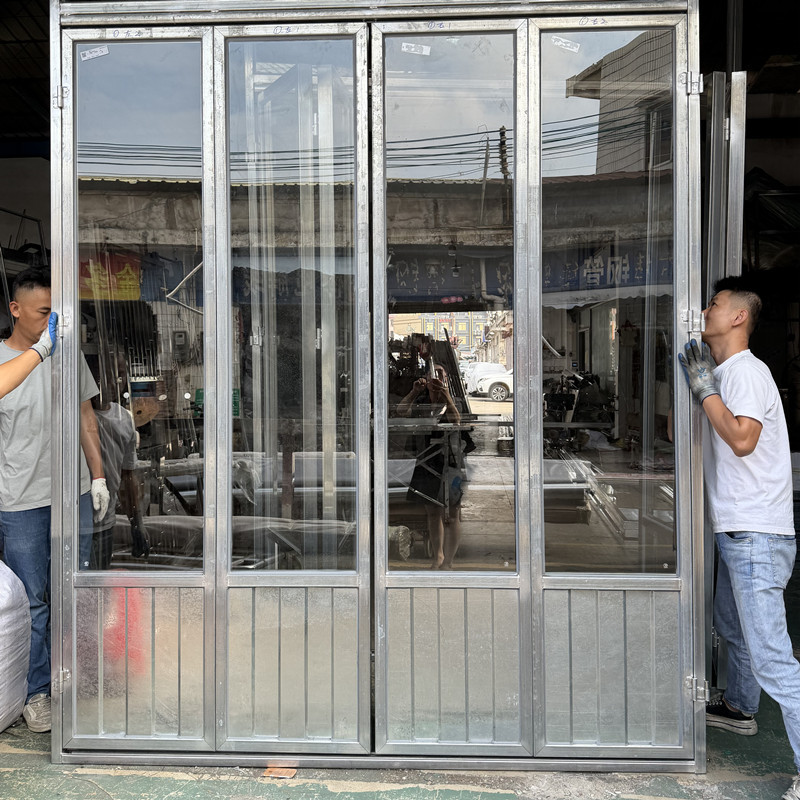 折叠门隔断门重型折叠门商铺洗车房阳台庭院折叠玻璃门玻璃门