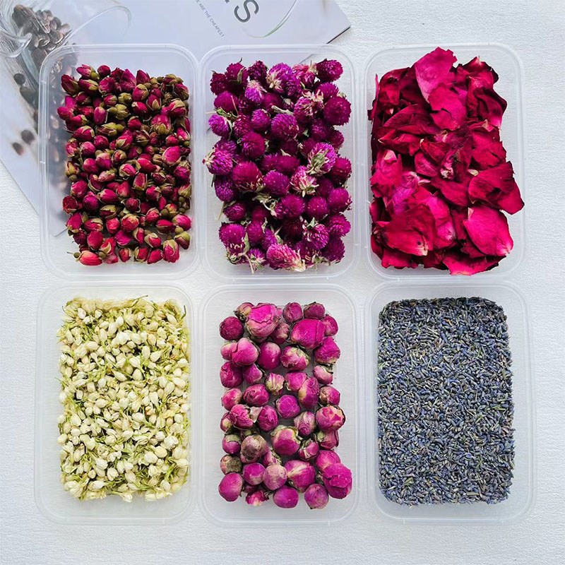 好货手工diy材料包 香薰蜡烛蜡片玫瑰花苞干花装饰花材小玫瑰花苞