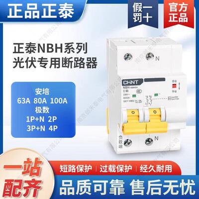 光伏专用配套断路器欠压自动重合分闸NBH-100NGV过失压4P100A