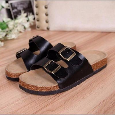shoes womens 2021 sandals buckle leather flip flops