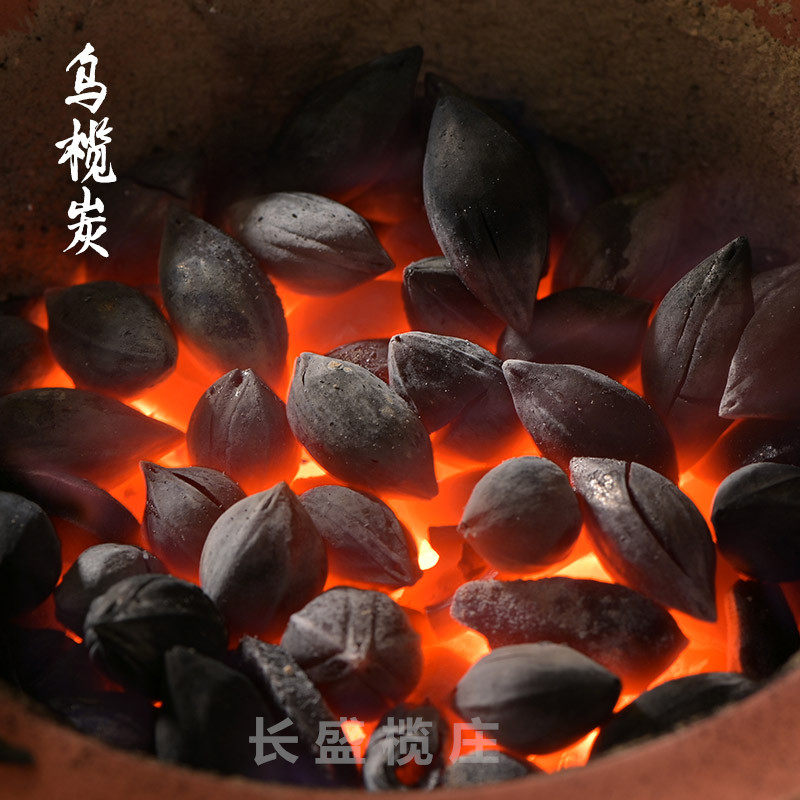 煮茶炭乌榄炭橄榄碳n烧烤火锅果木炭室内无烟耐烧龙眼炭家用环保
