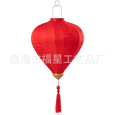 异形越南笼复笼户外灯古钻石灯笼红ITD灯笼元旦灯笼春节灯绸缎网
