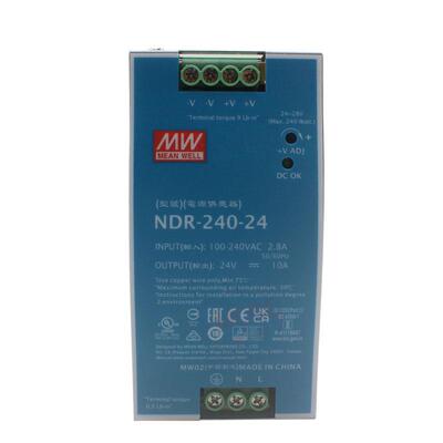 原装台湾NDR-240-24240W24V10A工业高效率DIN导轨开关电源