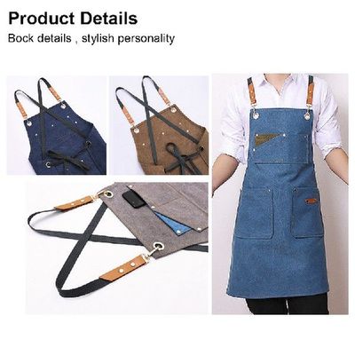 Canvas Kitchen Aprons Woman Men Chef Work Apron Home
