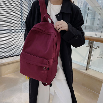 极速2022  High Quality Women Backpack Solid Color Shoulder B