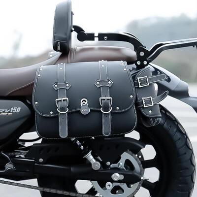 珊艺/复古机车无极CU525金吉拉黑骑500春风450CLC复古款边包改装