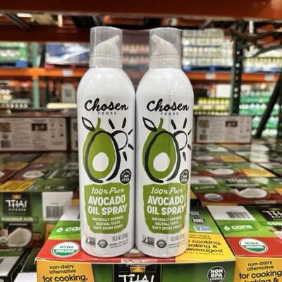美国代购chosen foods食用油牛油果油喷雾大瓶383g*1瓶 现货