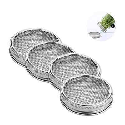 现货速发4/Set Seed Sproutig Lid Stle Steel sh Filter