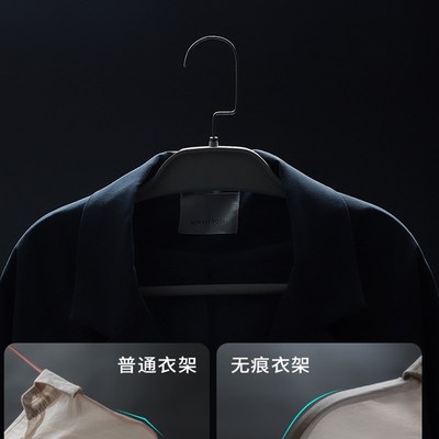 宽肩防滑大衣衣撑结实耐用加粗简约衣挂家用宽衣无U痕防肩角衣服