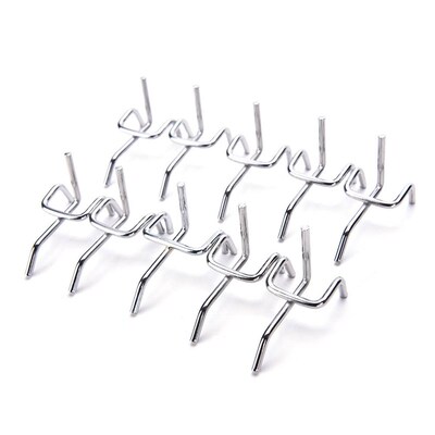 极速10Pcs 3CM Carbon Steel Peg Board Pegboard Hooks Garage W