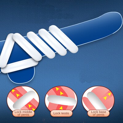 极速Male 6pcs 1 set Silicone Penis lock Cock Ring bondage Er