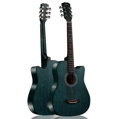 38寸缺角民谣吉他哑光D桶椴木吉他guitar入门练习琴工厂乐器